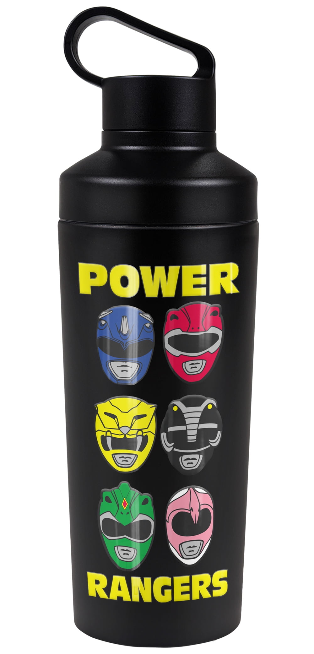 Power Rangers Official Ranger Heads 18 oz Insulated Water Bottle, Leak ...