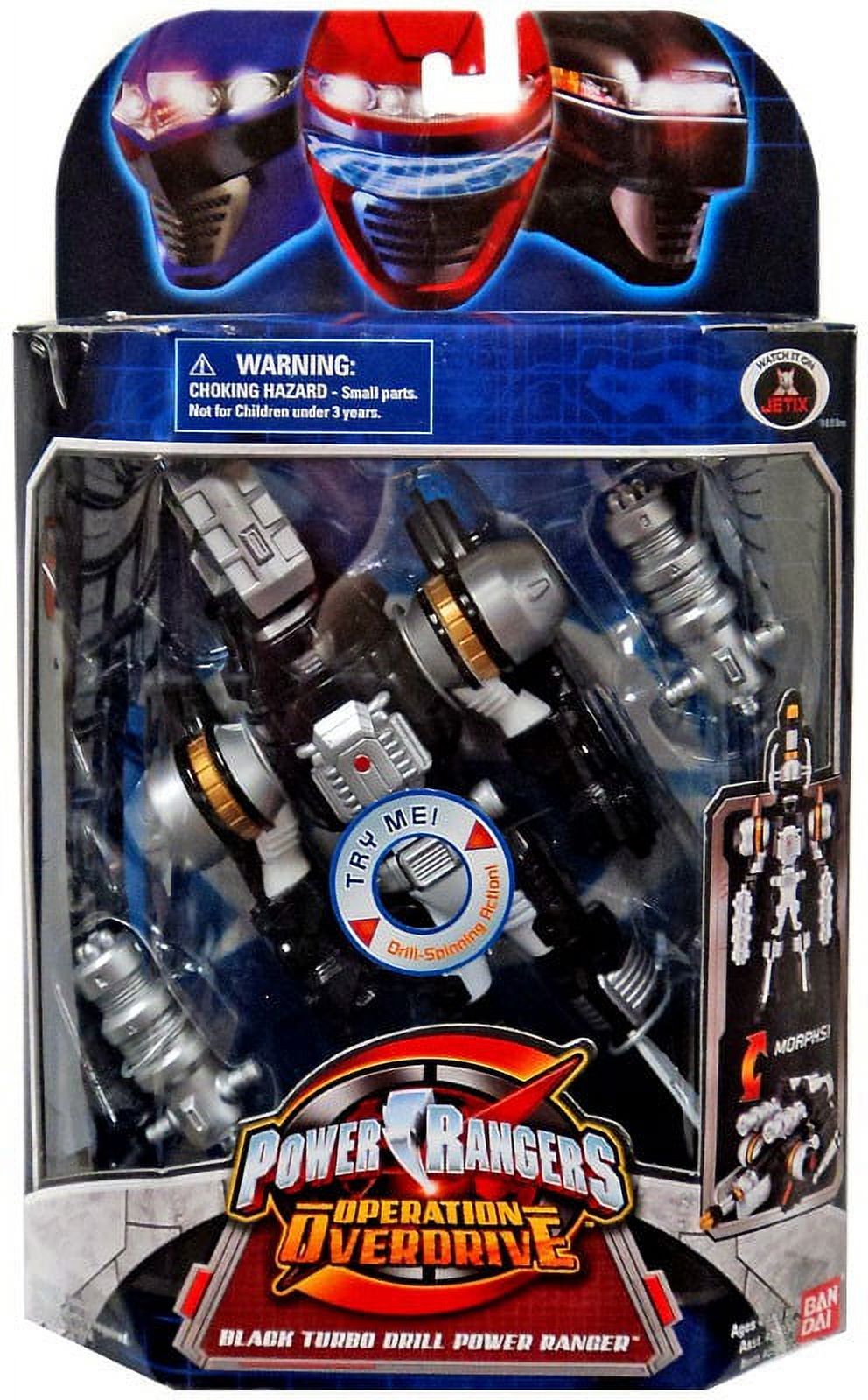 Power Rangers Operation Overdrive Black Turbo Drill Power Ranger Action ...