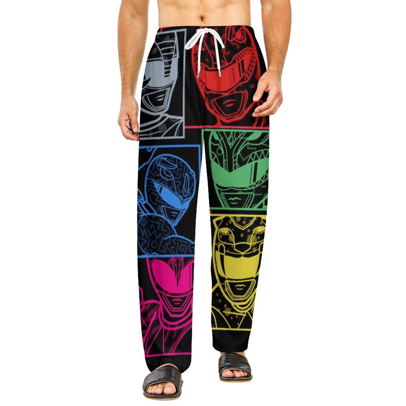 Power Rangers Pajamas Pants 3D Printing Wide Leg PJ Pant Loungewear ...