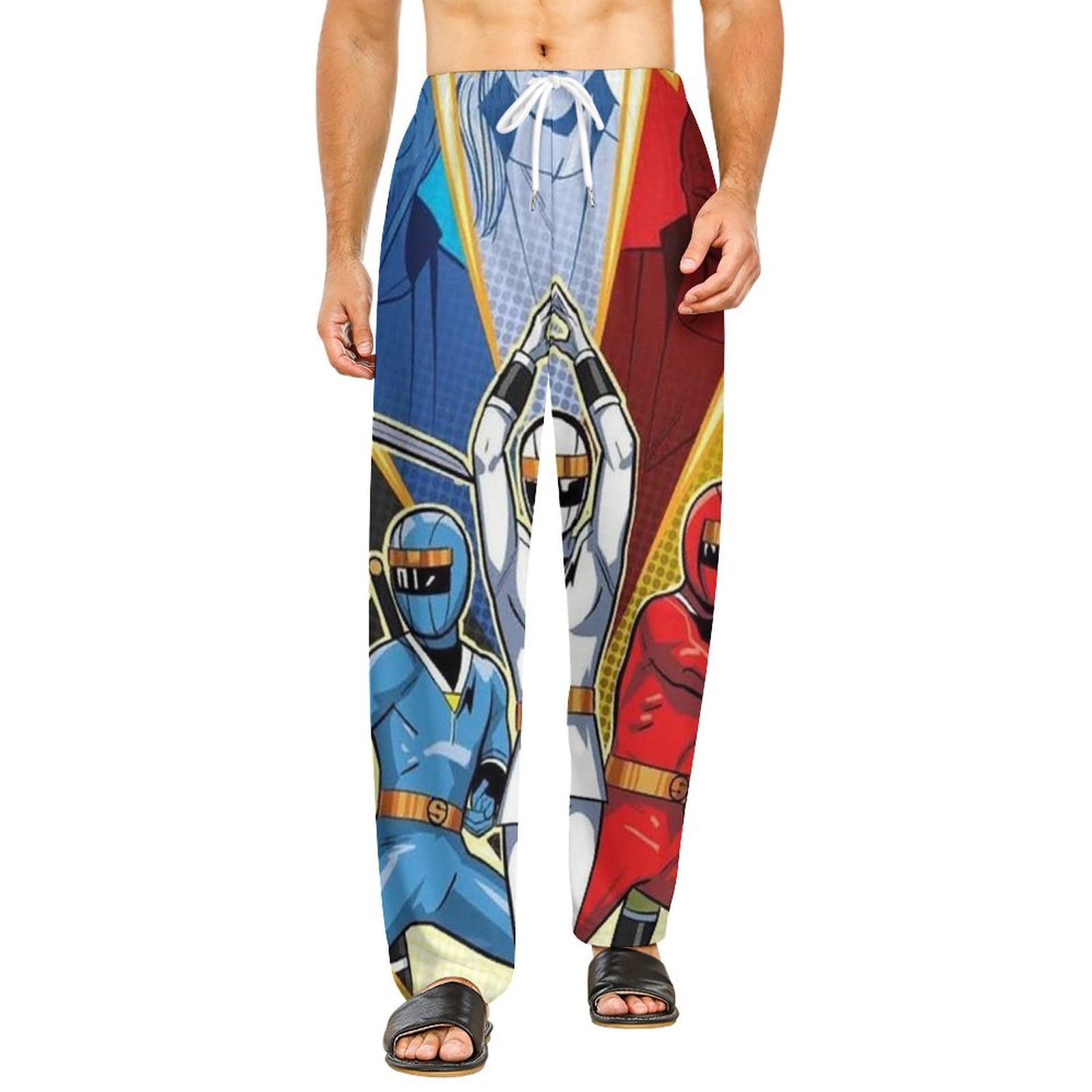 Power Rangers Pajamas Pants 3D Printing Wide Leg PJ Pant Loungewear ...