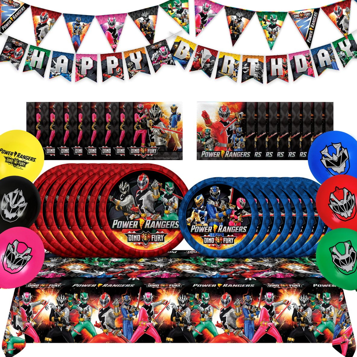 Power Rangers Party Supplies Complete Set for 24 Guests - Walmart.com