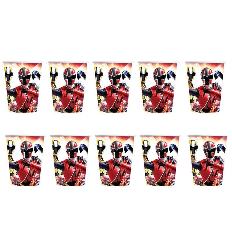 Power Ranger Party Supplies Cups Birthday Tableware Disposable Paper ...
