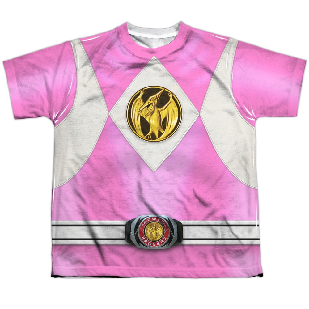 Power Rangers - Pink Ranger Emblem - Youth Short Sleeve Shirt - Medium ...