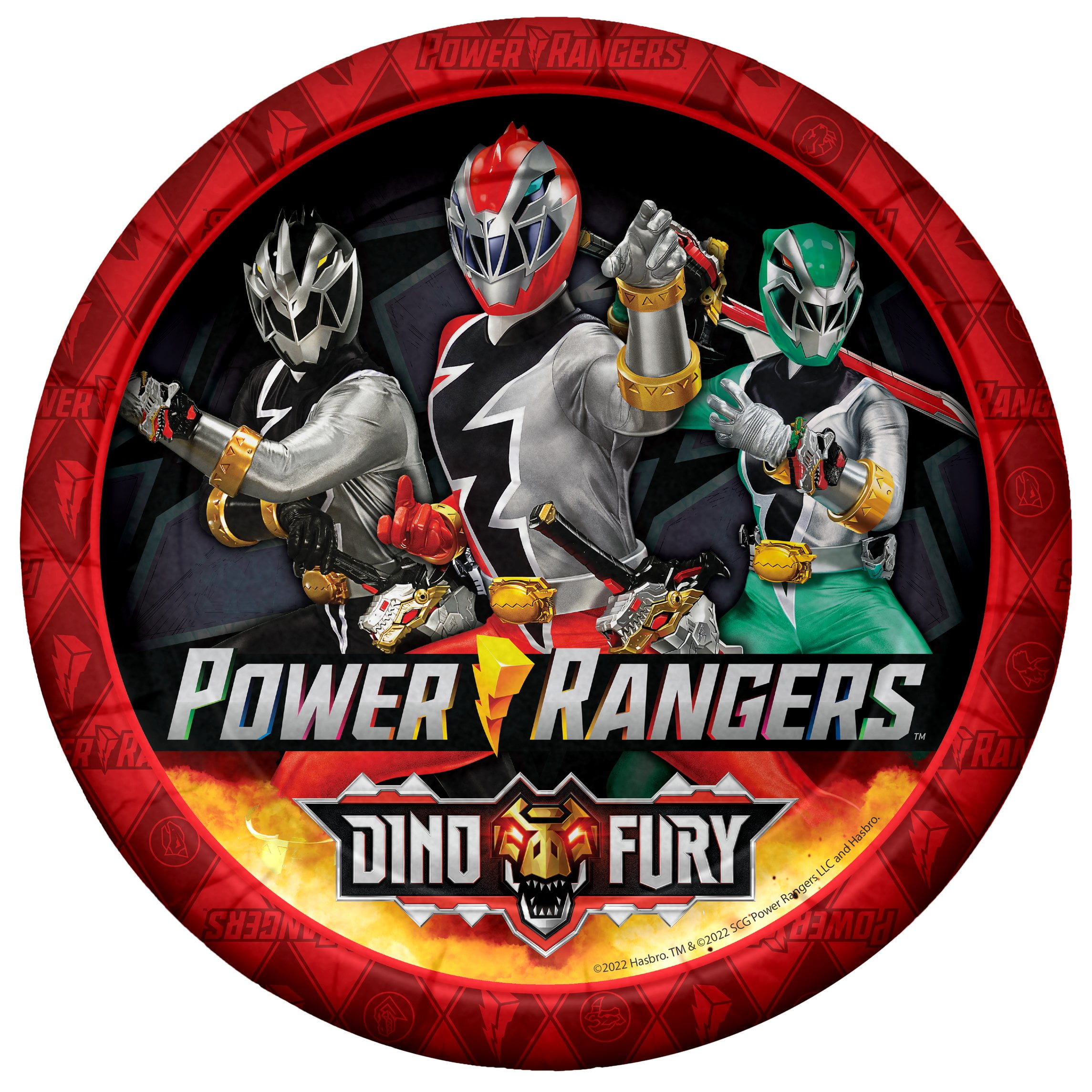 Power Rangers Plates 9in - Power Rangers Party Supplies 8 Count ...