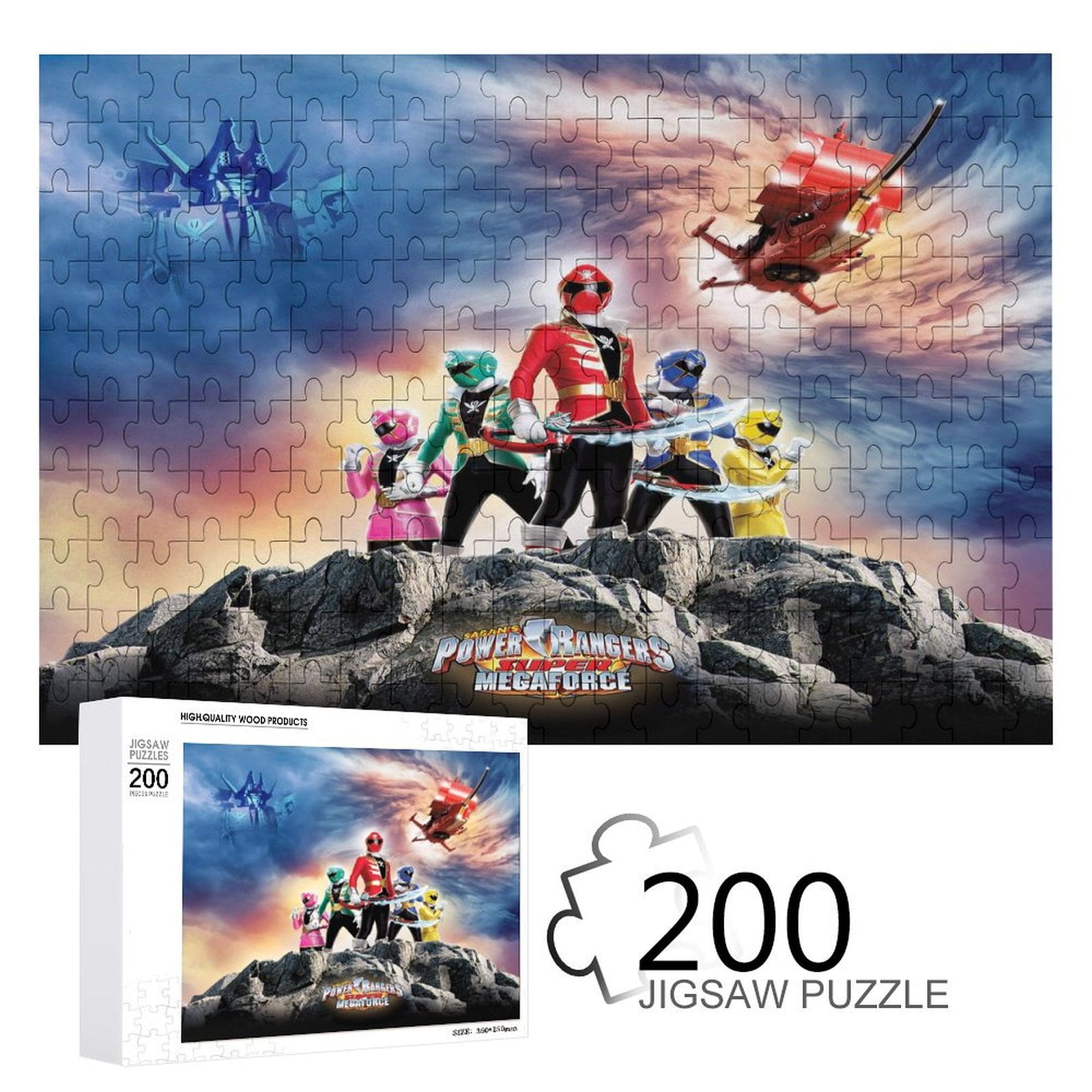 Power Rangers Puzzle For Adults & Kids - 200 PCS Jigsaw Puzzle For Boys ...