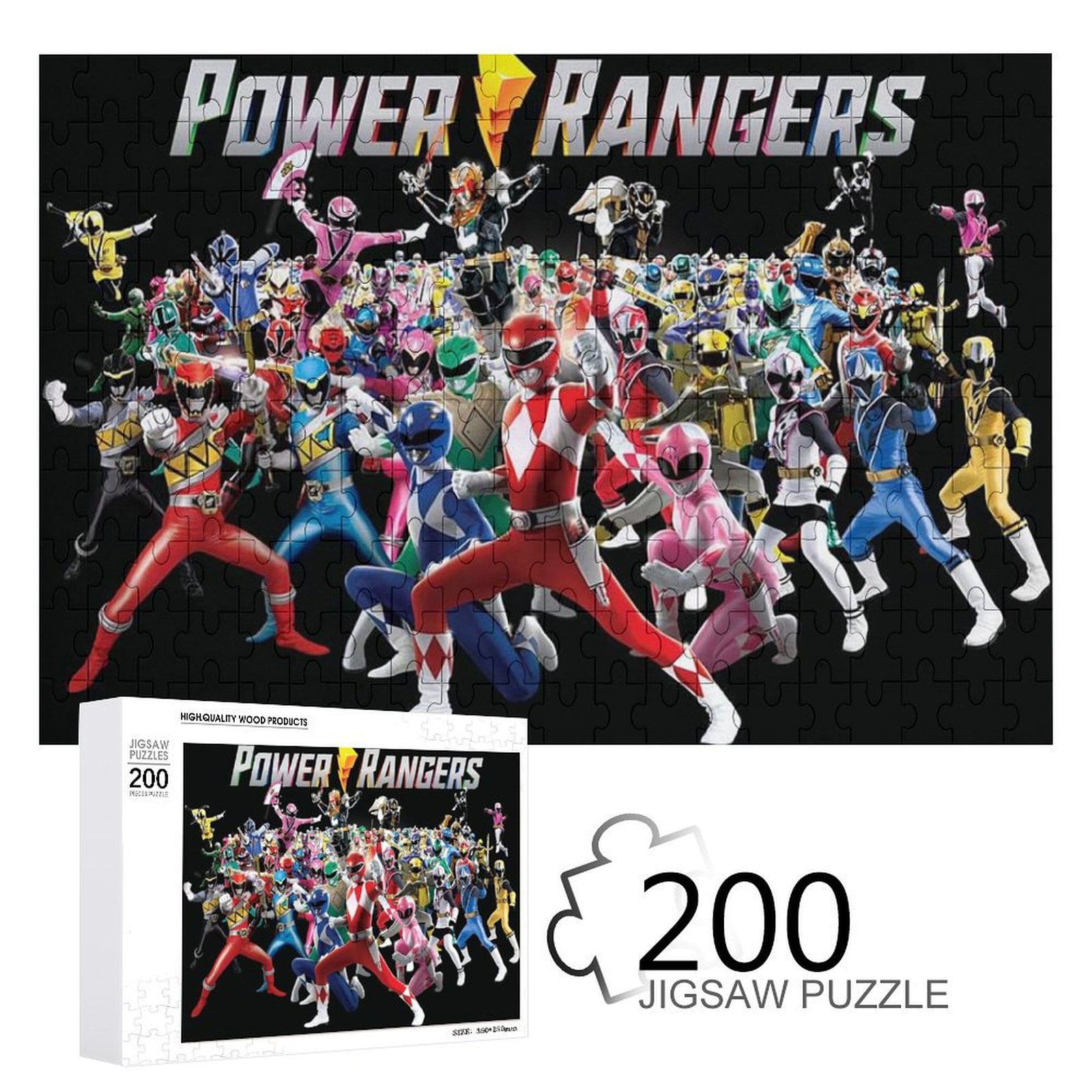 Power Rangers Puzzle For Adults & Kids - 200 PCS Jigsaw Puzzle For Boys ...
