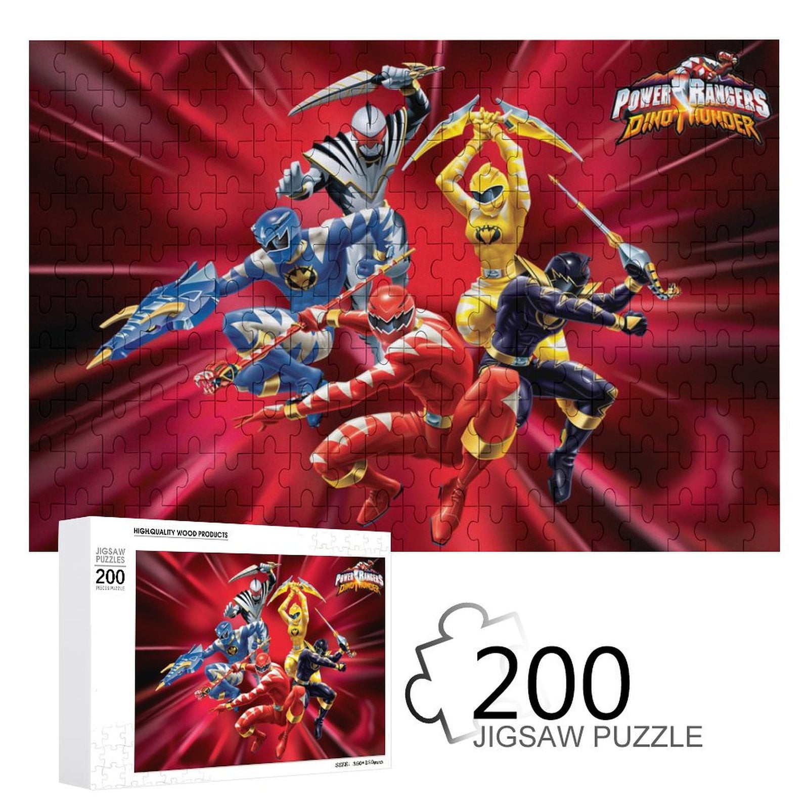 Power Rangers Puzzle For Adults & Kids - 200 PCS Jigsaw Puzzle For Boys ...