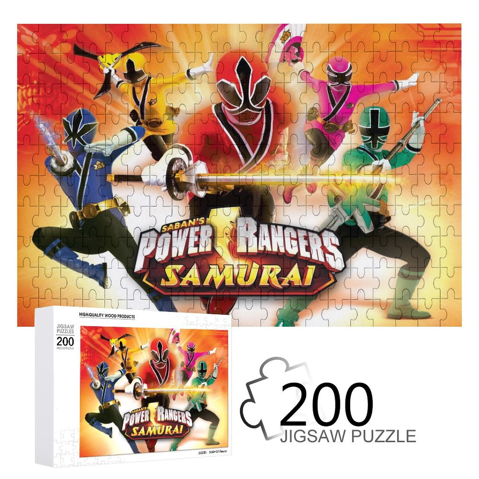 Power Rangers Puzzle For Adults & Kids - 200 PCS Jigsaw Puzzle ...