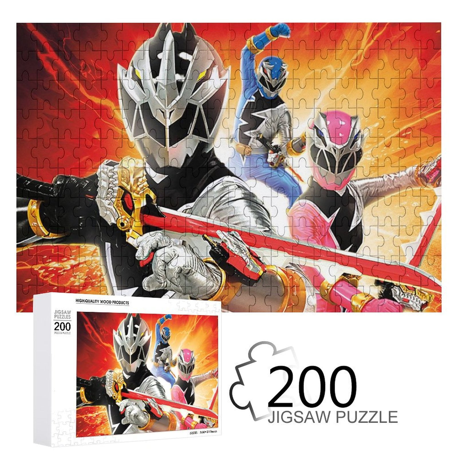 Power Rangers Puzzle For Adults & Kids - 200 PCS Jigsaw Puzzle ...