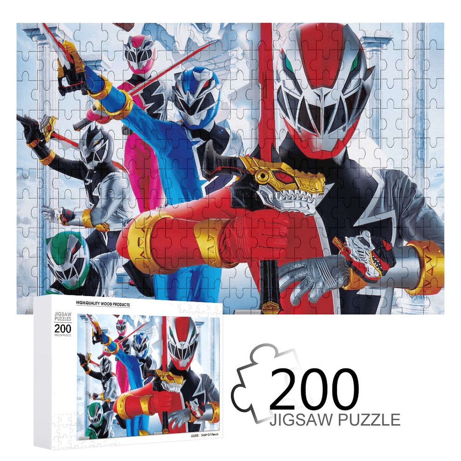 Power Rangers Puzzle For Adults & Kids - 200 PCS Jigsaw Puzzle ...
