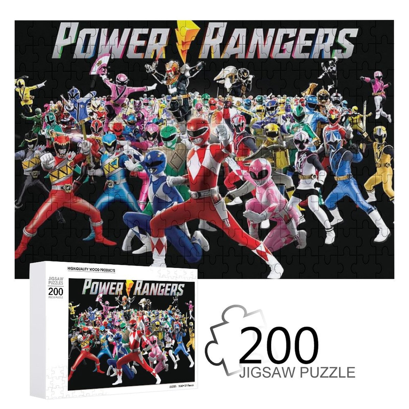 Power Rangers Puzzle For Adults & Kids - 200 PCS Jigsaw Puzzle ...
