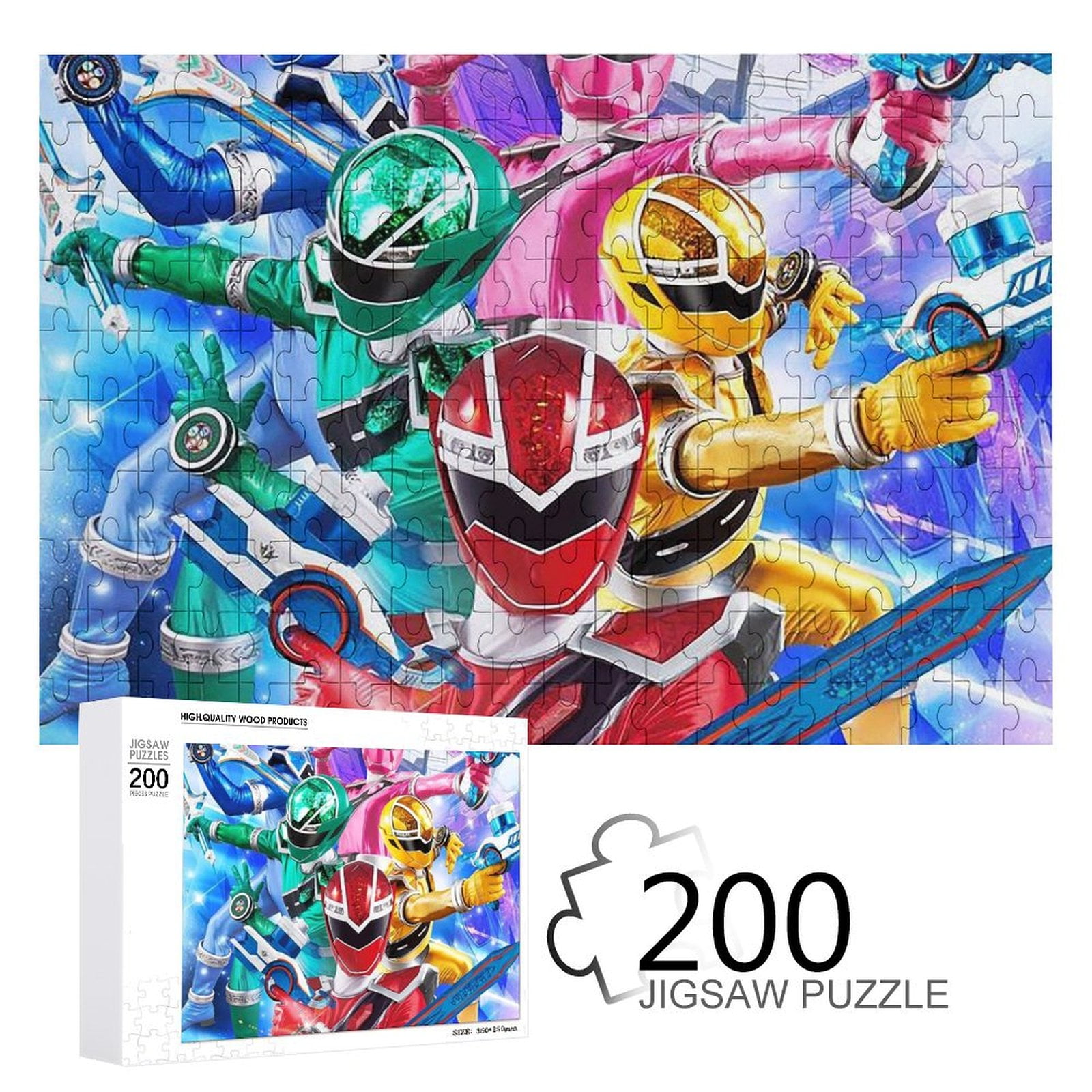 Power Rangers Puzzle For Adults & Kids - 200 PCS Jigsaw Puzzle ...