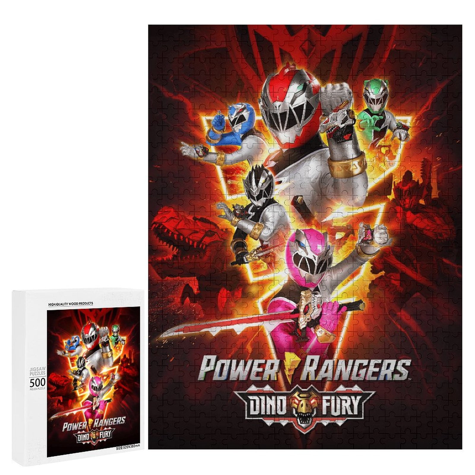 Power Rangers Puzzle For Adults & Kids - 500 PCS Jigsaw Puzzle For Boys ...