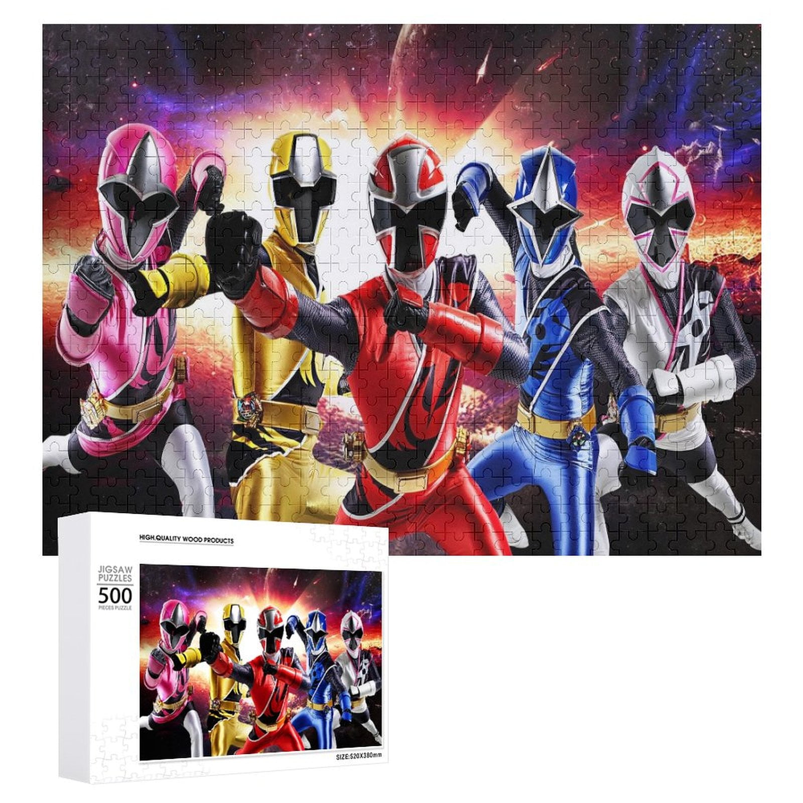 Power Rangers Puzzle For Adults & Kids - 500 PCS Jigsaw Puzzle For Boys ...