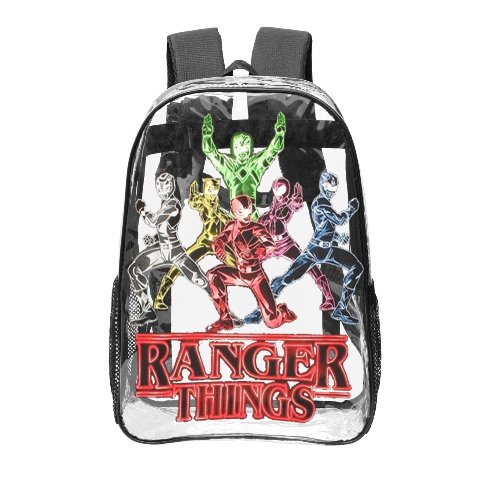 Power Rangers-Ranger Things Transparent Backpack Fashion Travel ...