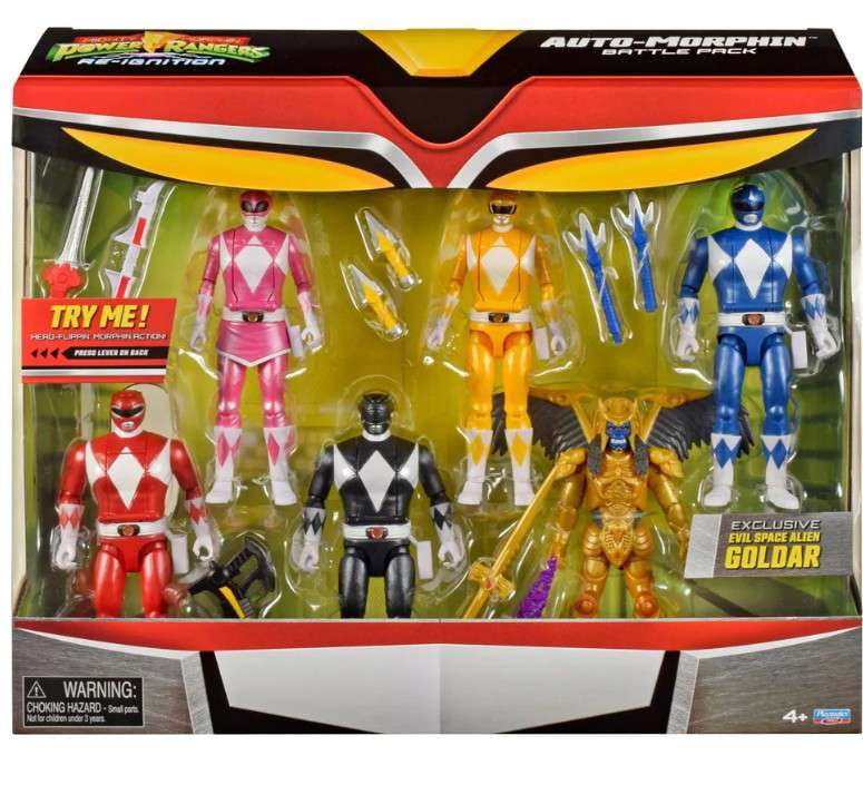 Power Rangers Re-Ignition Goldar with Red, Blue, Pink, Yellow & Black ...