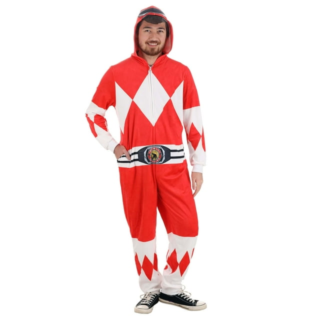 Power Rangers Red Ranger Adult Hooded Union Suit - Walmart.com