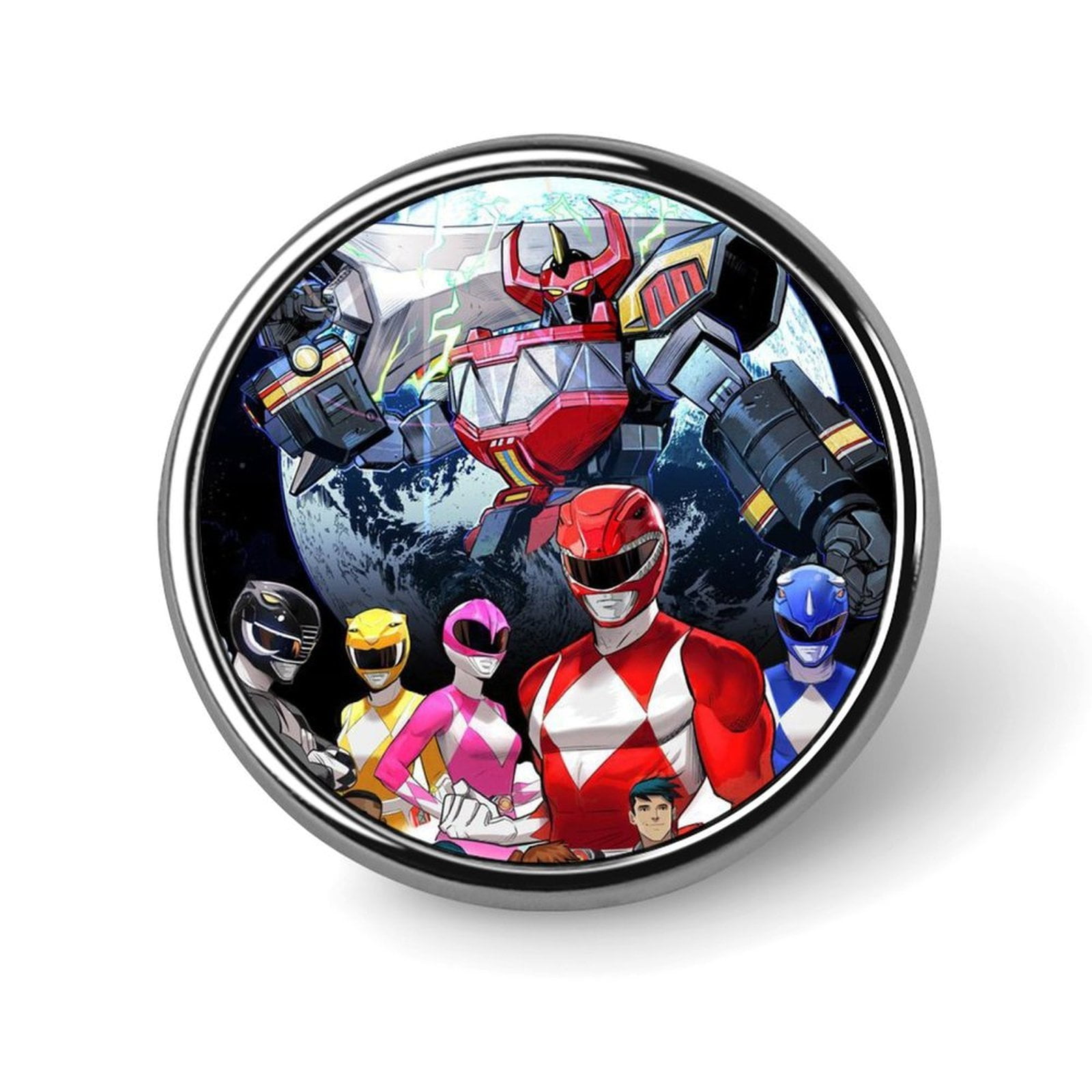 Power Rangers Round Badge Printed Decorative Button Badge Circle Brooch ...