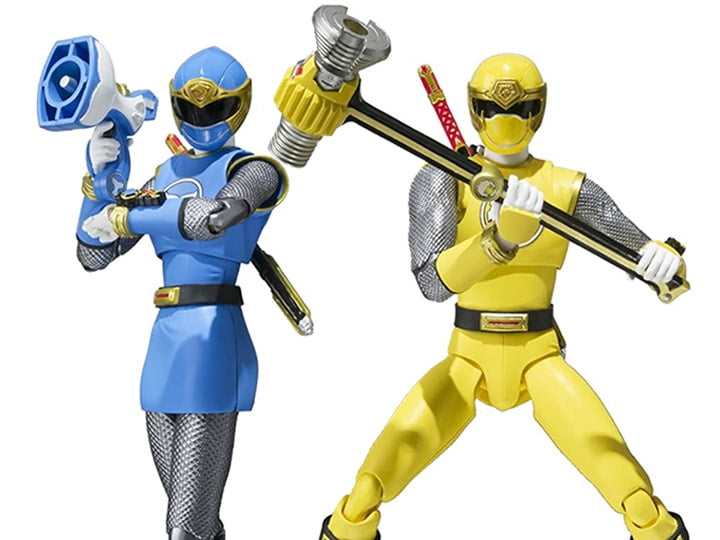 Power Rangers S.H.Figuarts Blue Wind Ranger & Yellow Wind Ranger Set ...