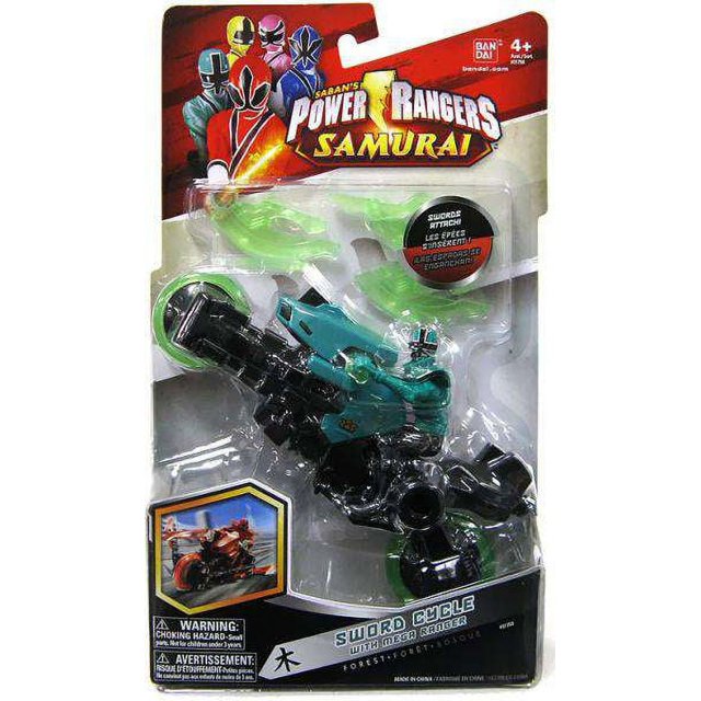 Power Rangers Samurai Green Sword Cycle with Mega Ranger Action Figure ...