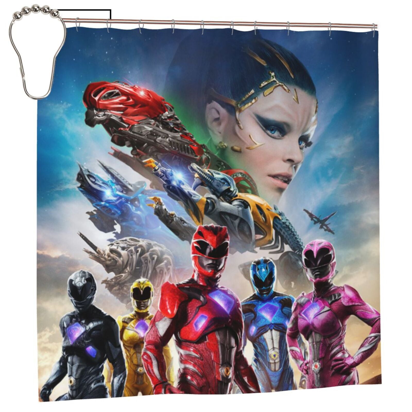 Power Rangers Shower Curtain Waterproof Cartoon Anime Shower Curtains ...