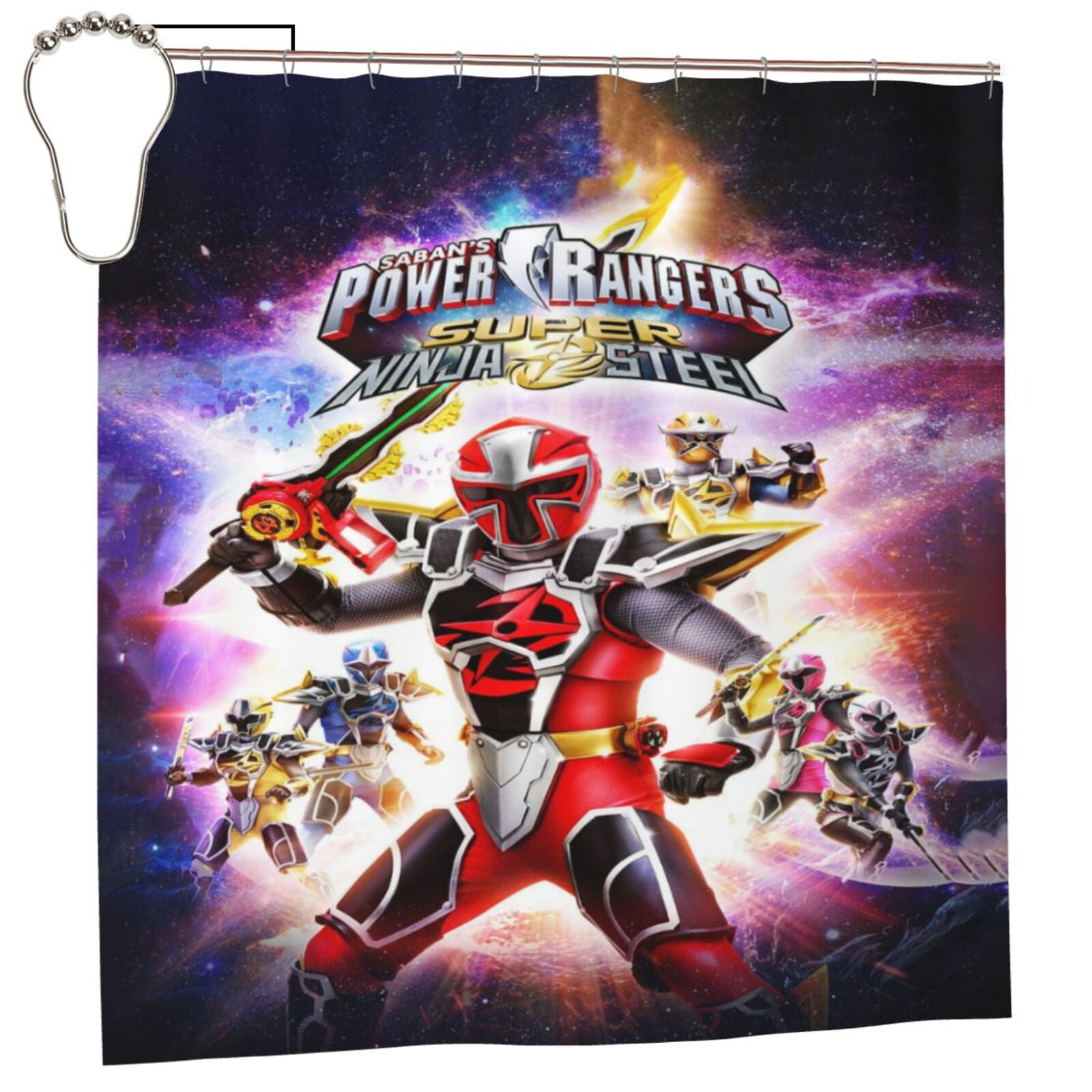 Power Rangers Shower Curtain Waterproof Cartoon Anime Shower Curtains ...