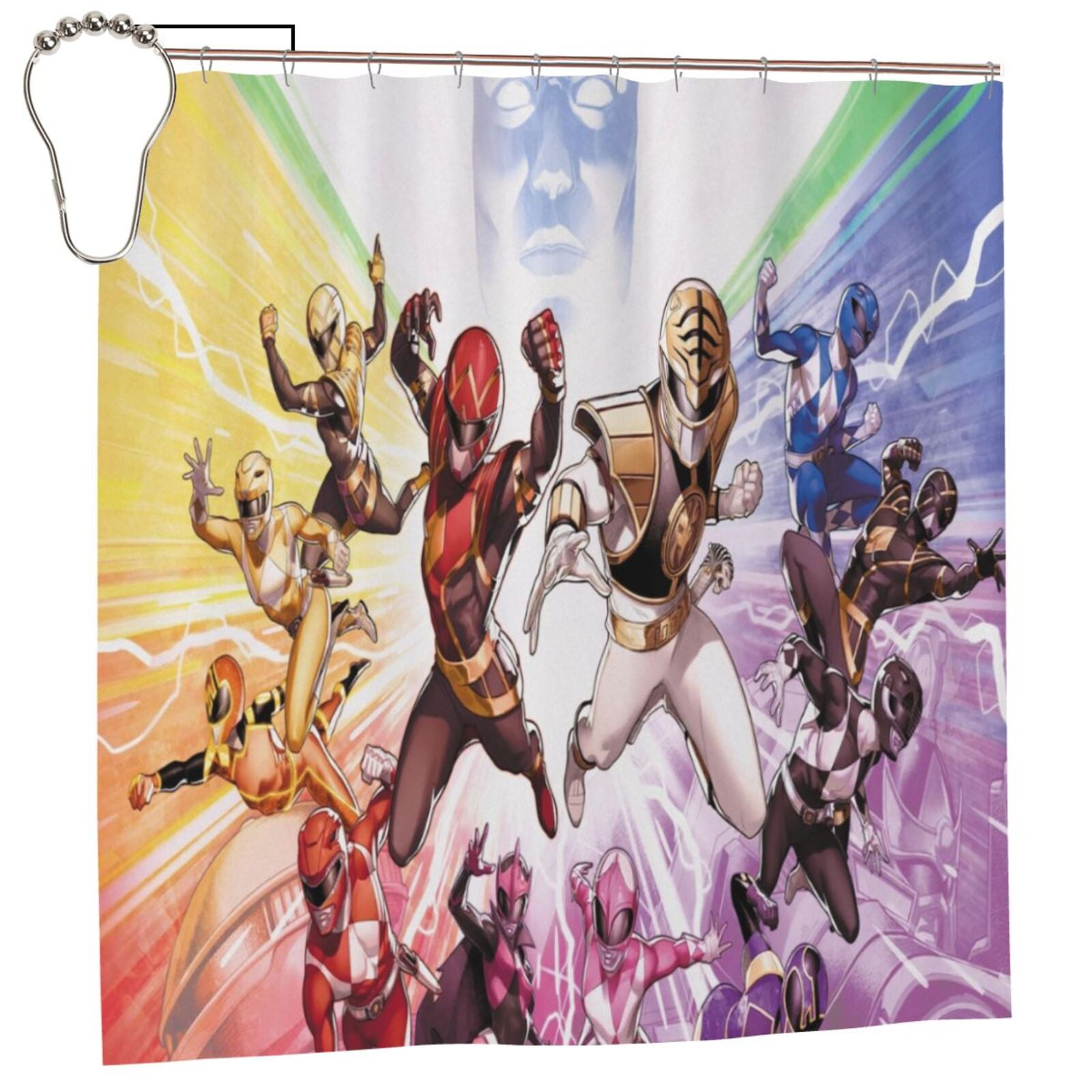 Power Rangers Shower Curtain Waterproof Cartoon Anime Shower Curtains ...