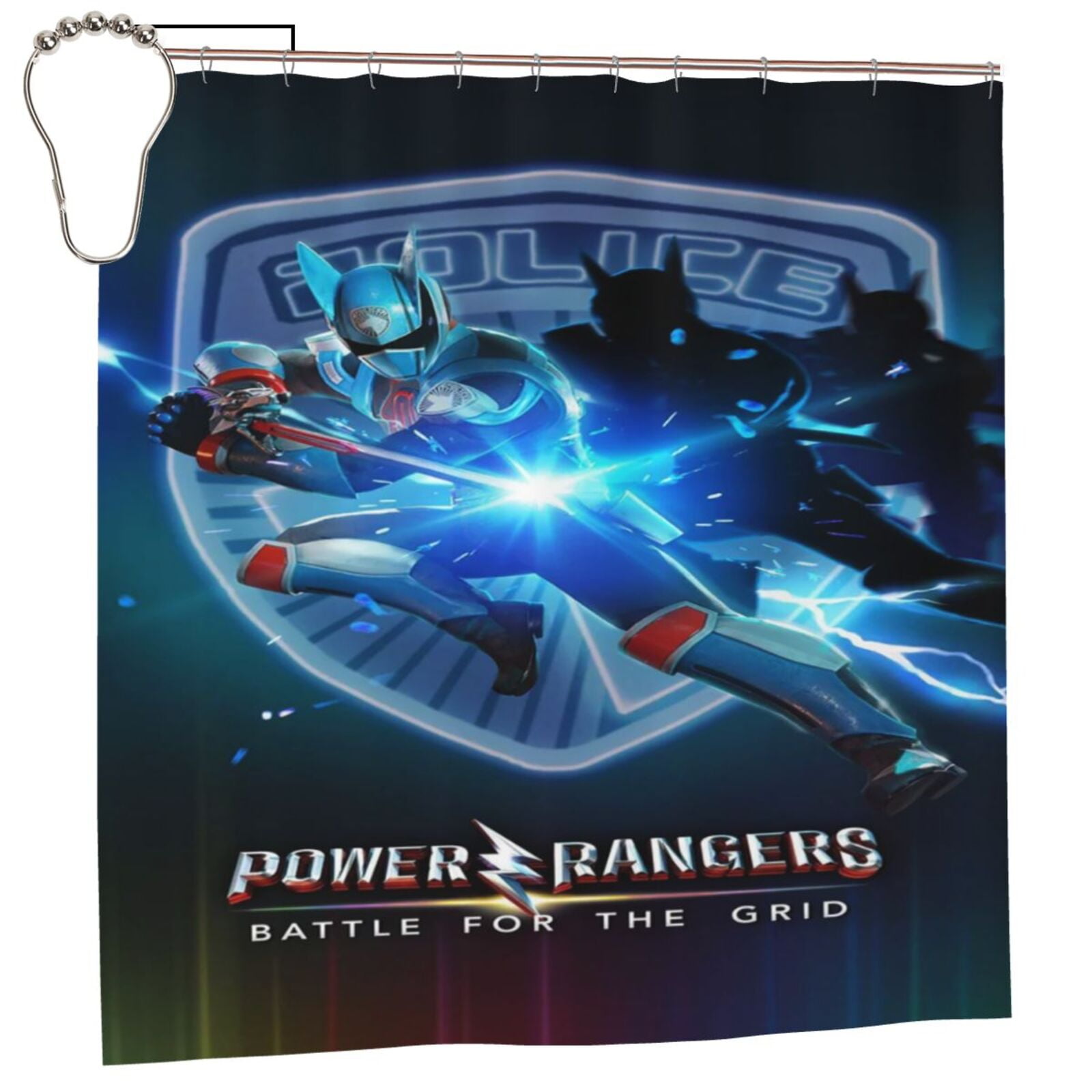 Power Rangers Shower Curtain Waterproof Cartoon Anime Shower Curtains ...