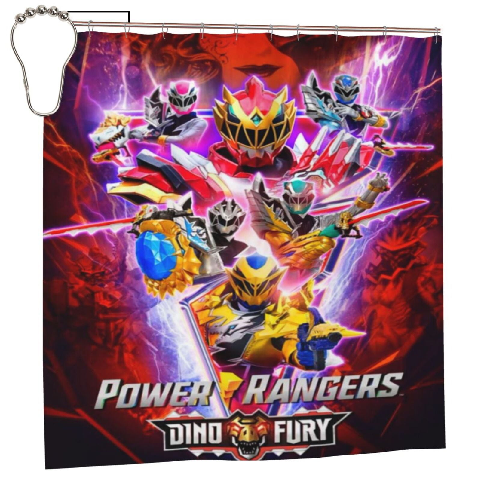 Power Rangers Shower Curtain Waterproof Cartoon Anime Shower Curtains ...