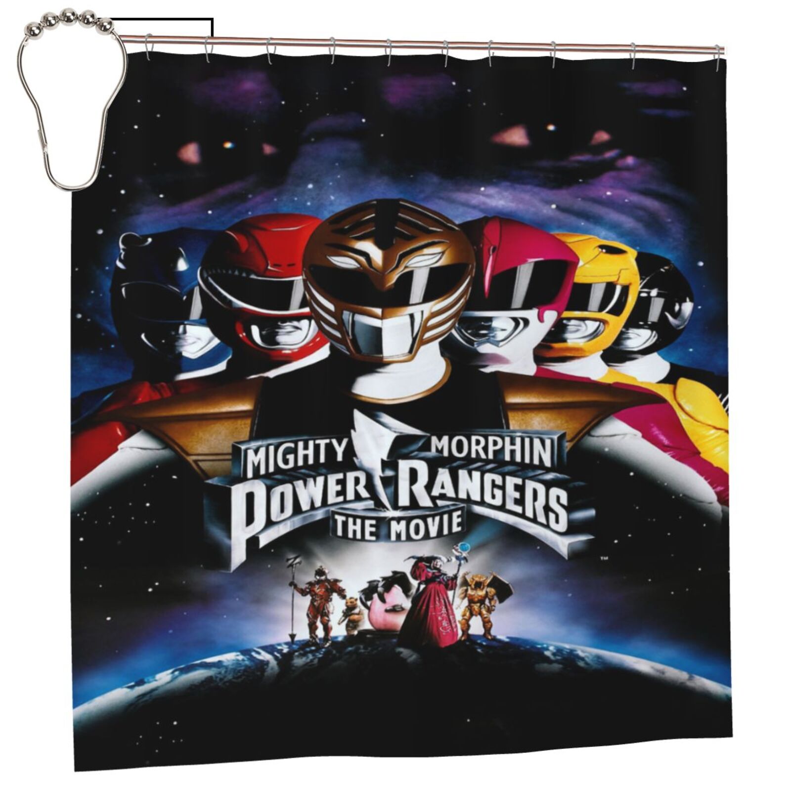 Power Rangers Shower Curtain Waterproof Cartoon Anime Shower Curtains ...