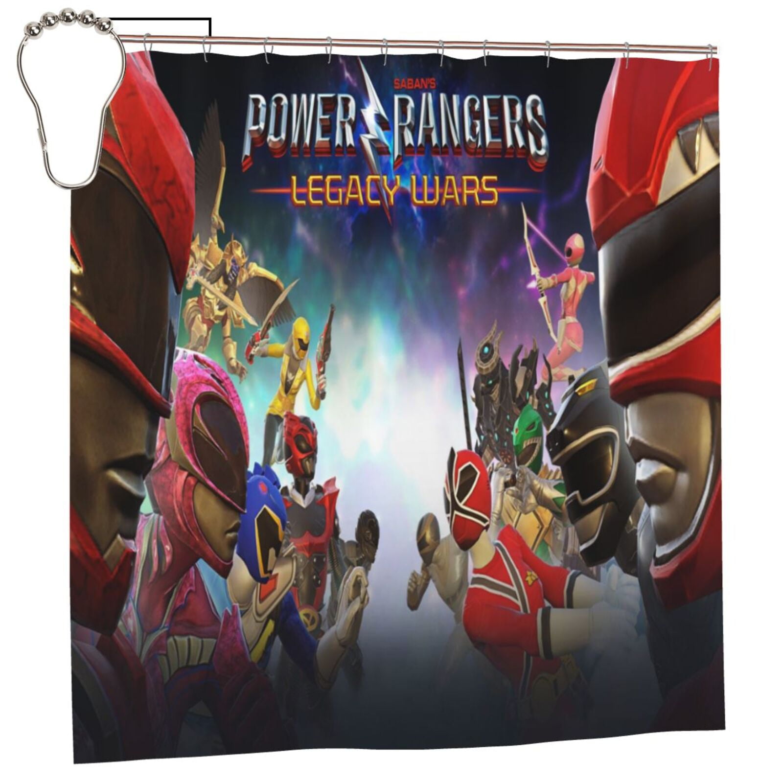 Power Rangers Shower Curtain Waterproof Cartoon Anime Shower Curtains ...