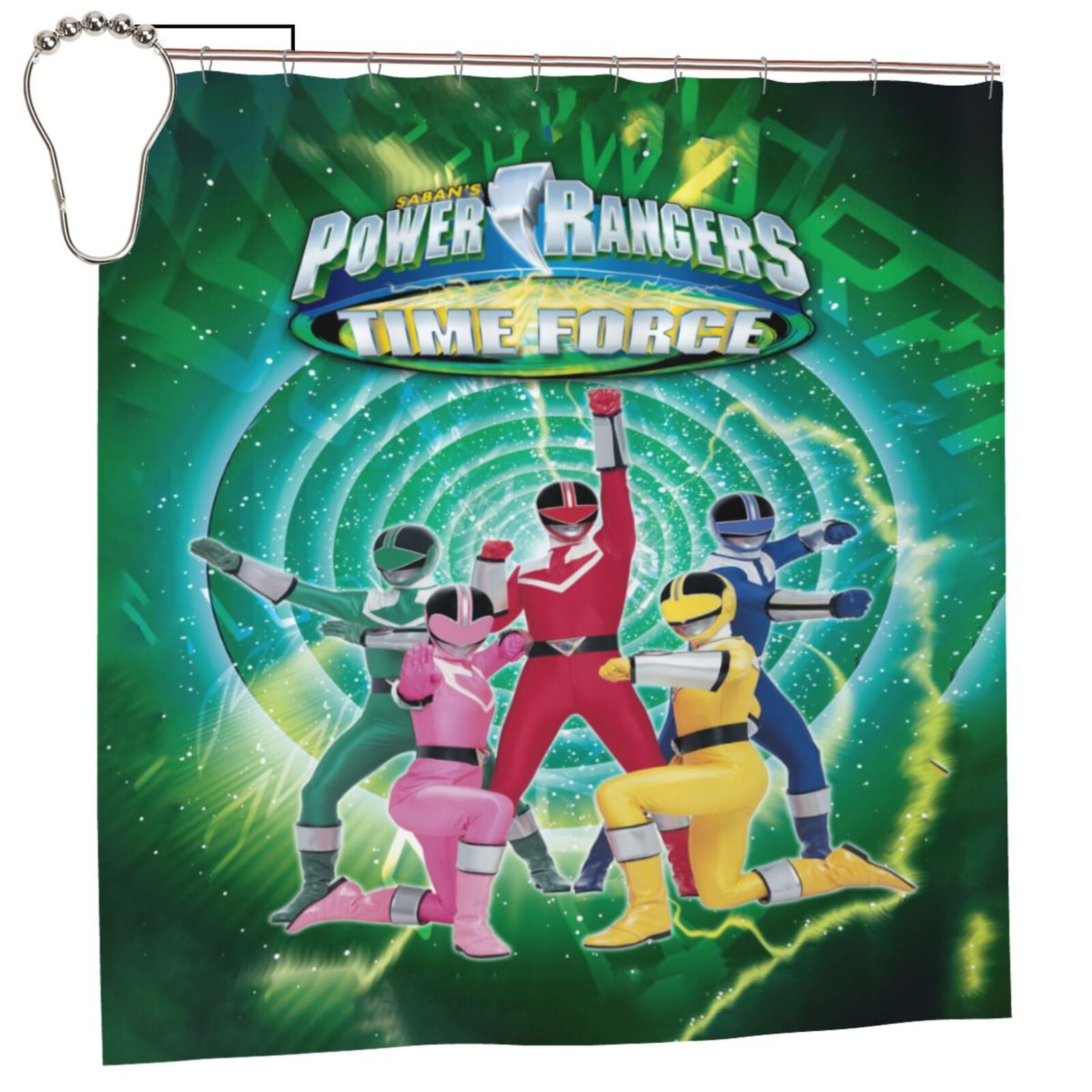 Power Rangers Shower Curtain Waterproof Cartoon Anime Shower Curtains ...