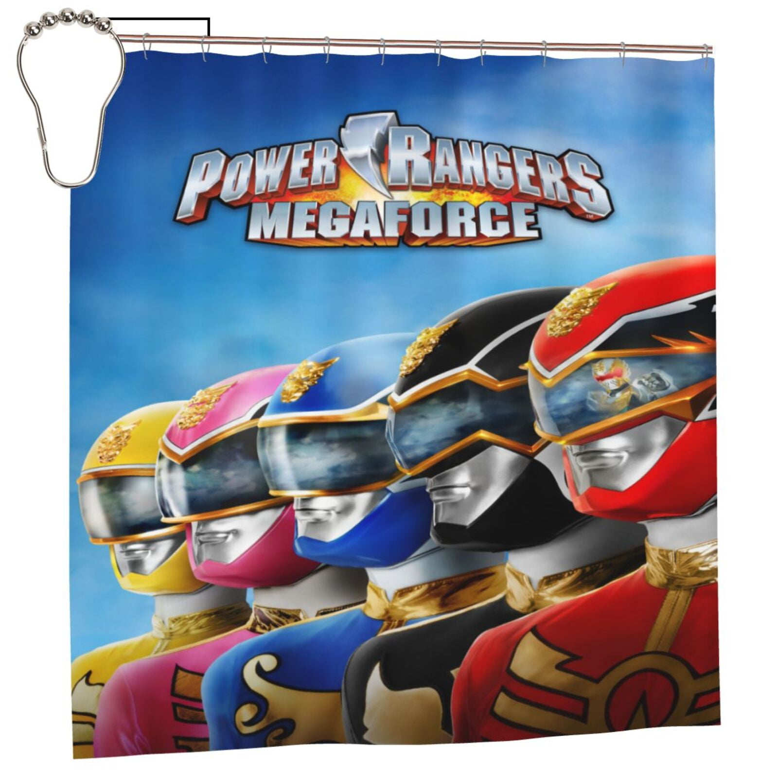 Power Rangers Shower Curtain Waterproof Cartoon Anime Shower Curtains ...