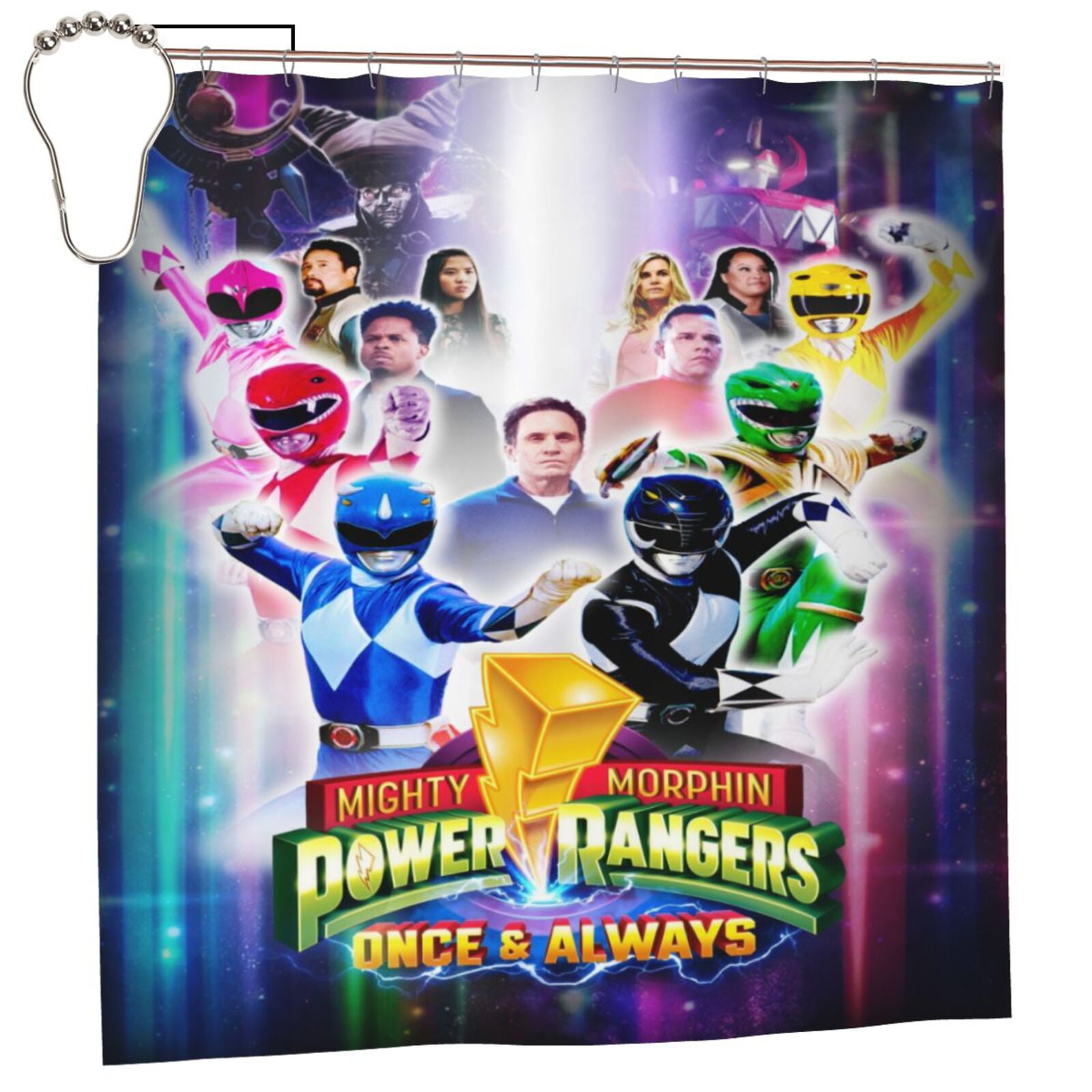 Power Rangers Shower Curtain Waterproof Cartoon Anime Shower Curtains ...