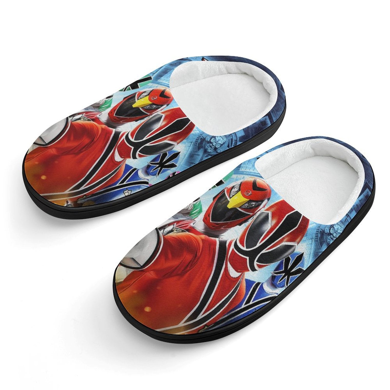Power Rangers Slippers for Kids, Cute Soft Plush Anti-slip Fluffy Fuzzy ...
