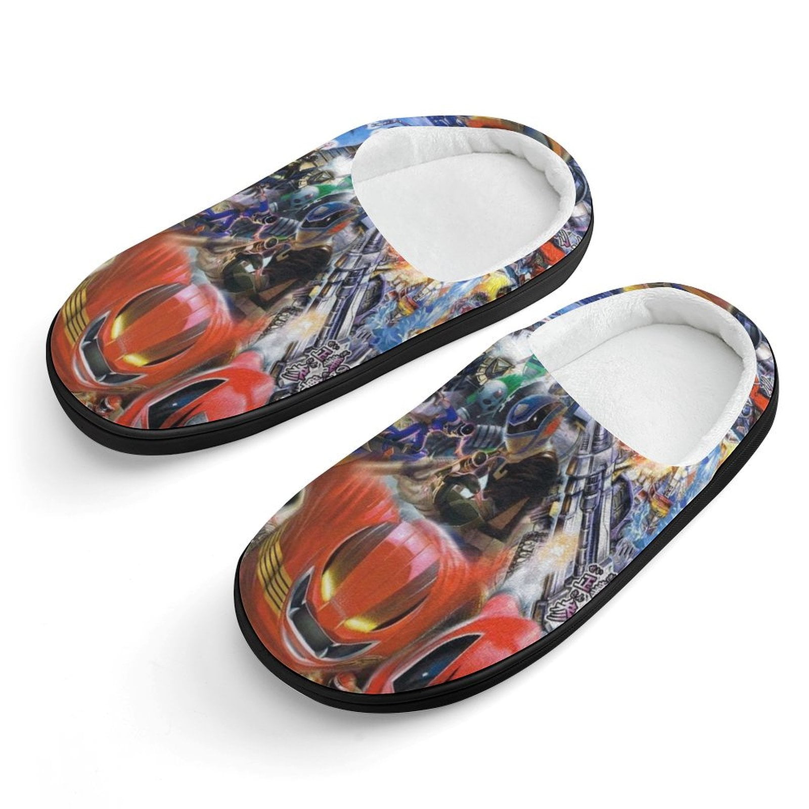 Power Rangers Slippers for Kids, Cute Soft Plush Anti-slip Fluffy Fuzzy ...