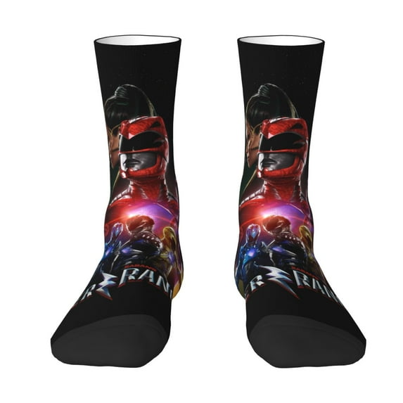 Power Rangers Socks Crew Socks Funny Novelty Long Socks Unisex Dress ...