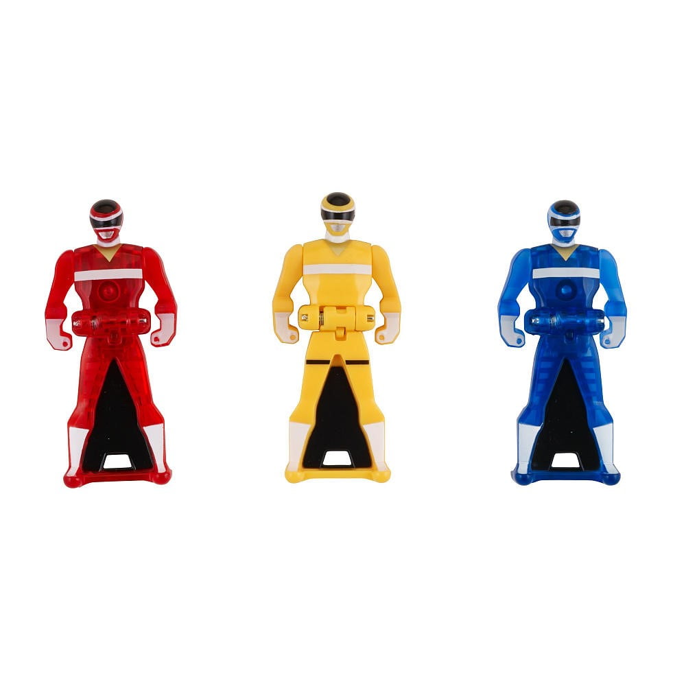 Power Rangers Space (2014) Bandai Blue Yellow & Red Legendary Key Pack ...