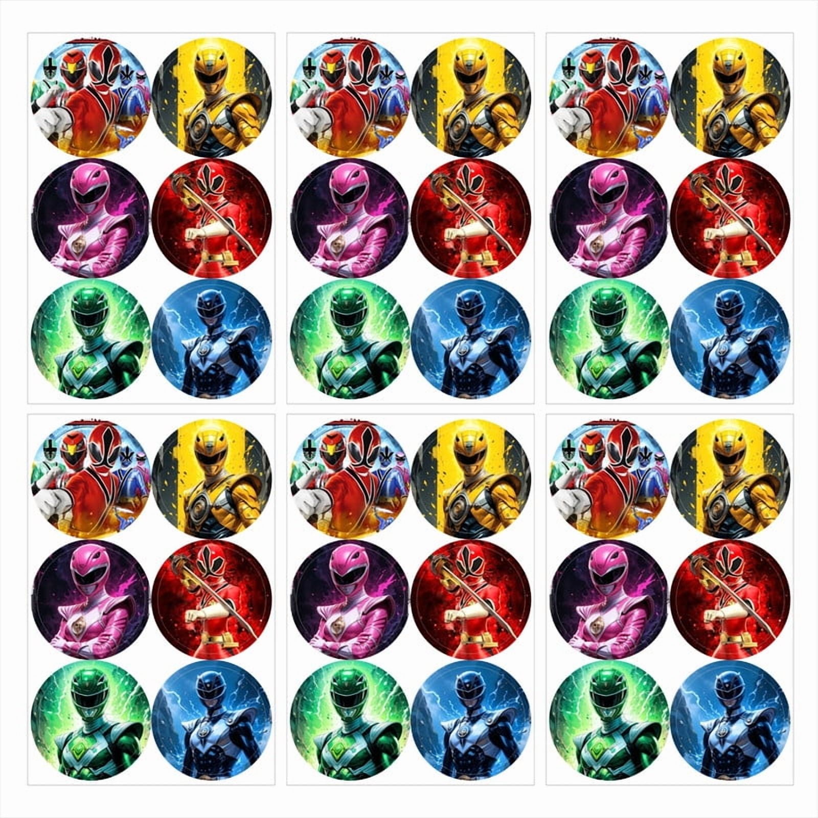 Power Rangers Stickers Party Favors Labels Birthday Thank You Themed ...