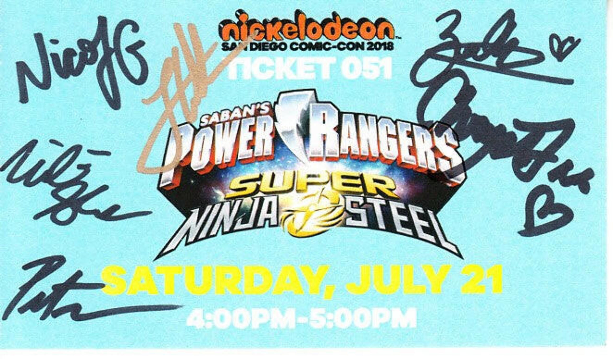 Power Rangers Super Ninja Steel cast autographed 2018 Comic-Con signing ...