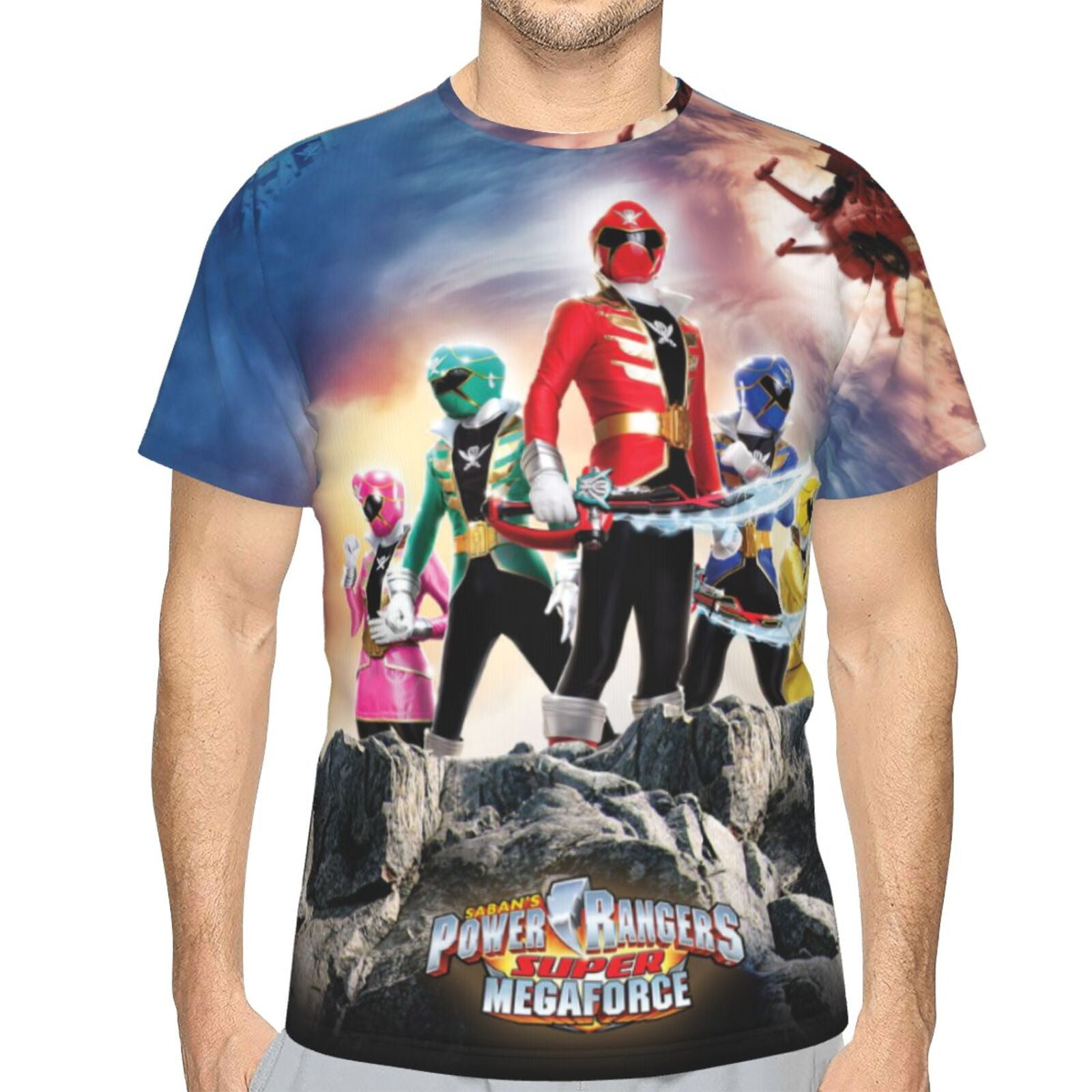 Power Rangers T Shirt 3d Printed Crewneck Graphic Short Sleeve Tees For ...