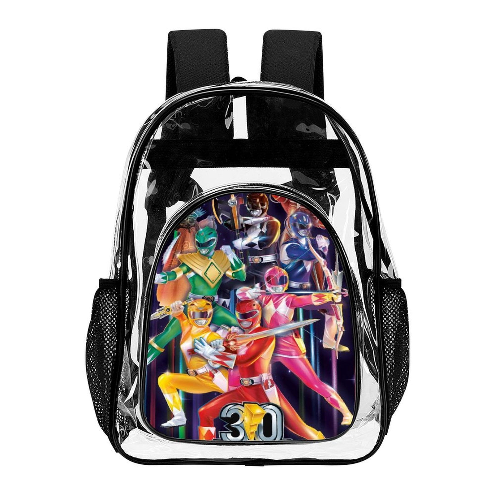 Power Rangers Transparent Backpack School Bag Large Capacity Clear ...