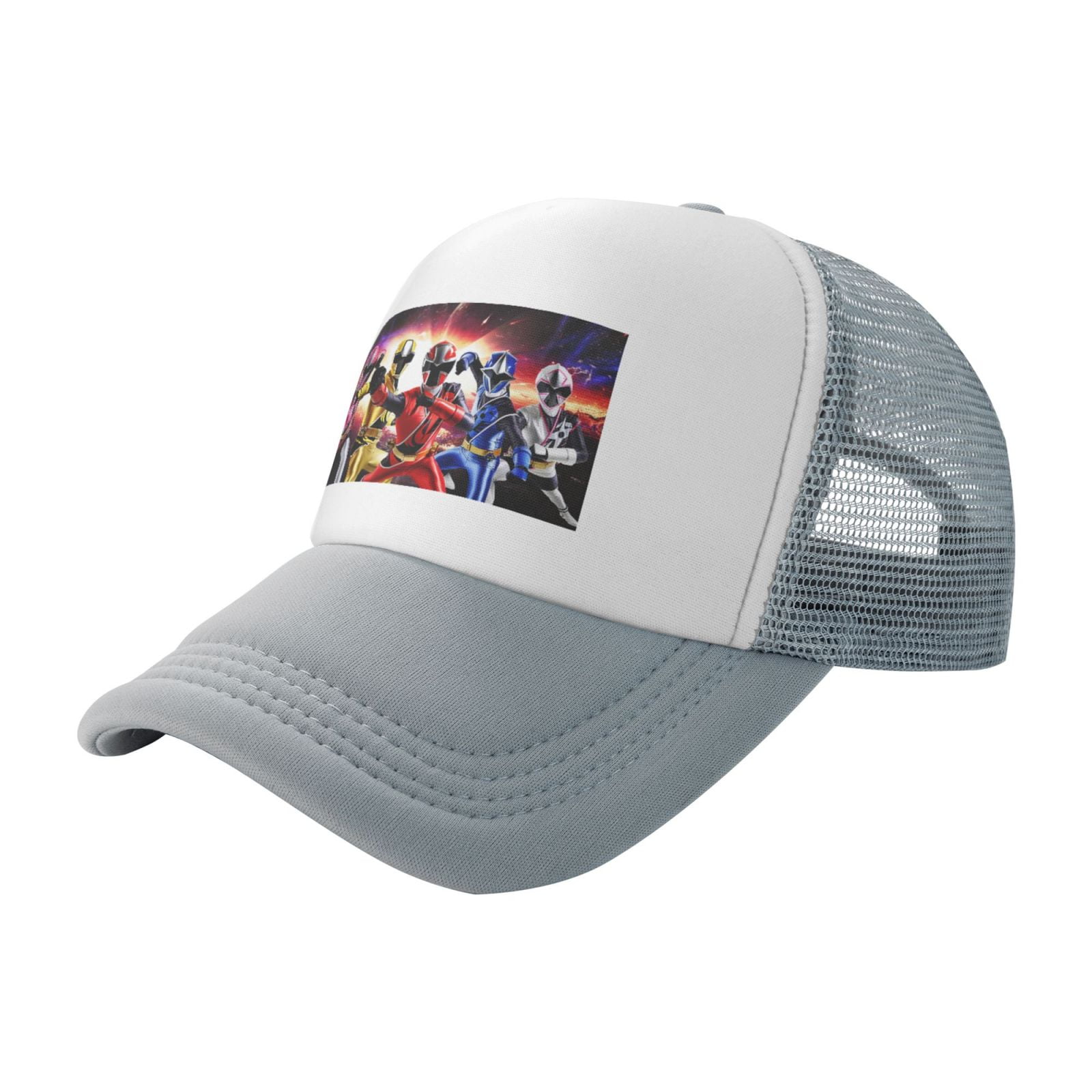 Power Rangers Trucker Hat, Adjustable Snapback Mesh Baseball Cap with Curved Brim for Women Men ...