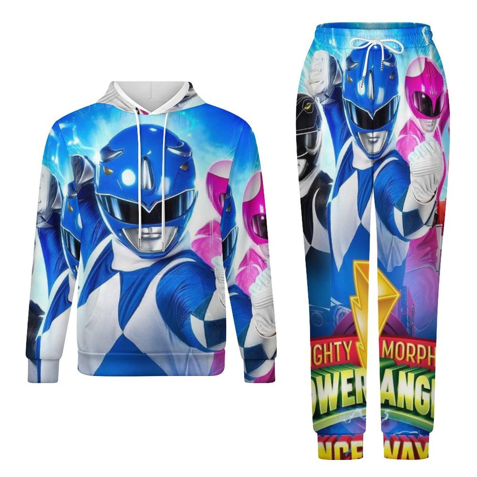 Power Rangers Unisex Adult Sweatsuits Hoodie & Sweatpants Long Sleeve ...