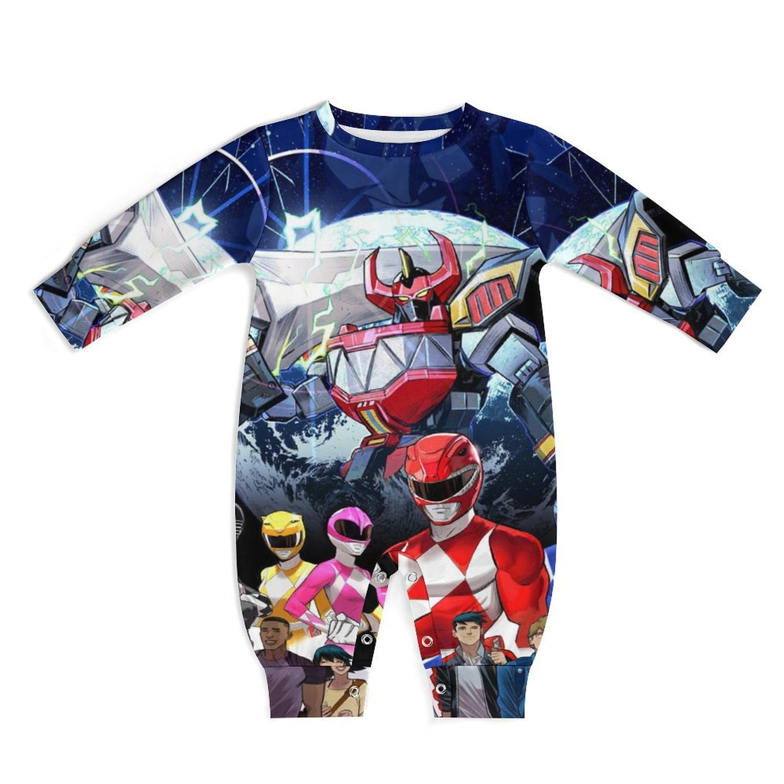 Power Rangers Unisex Baby Boy Girl Rompers Long Sleeve Infant Jumpsuits ...