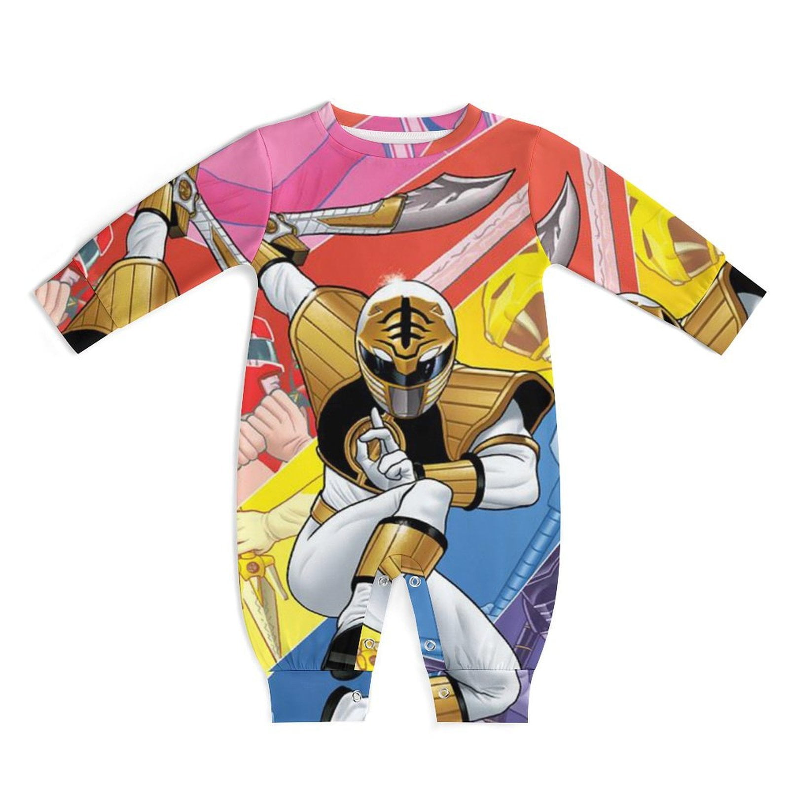 Power Rangers Unisex Baby Boy Girl Rompers Long Sleeve Infant Jumpsuits ...