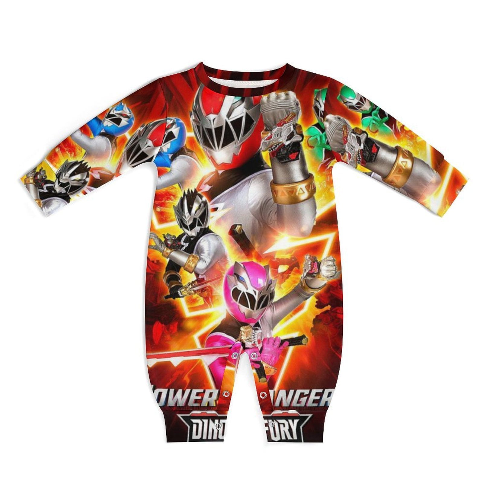 Power Rangers Unisex Baby Boy Girl Rompers Long Sleeve Infant Jumpsuits ...