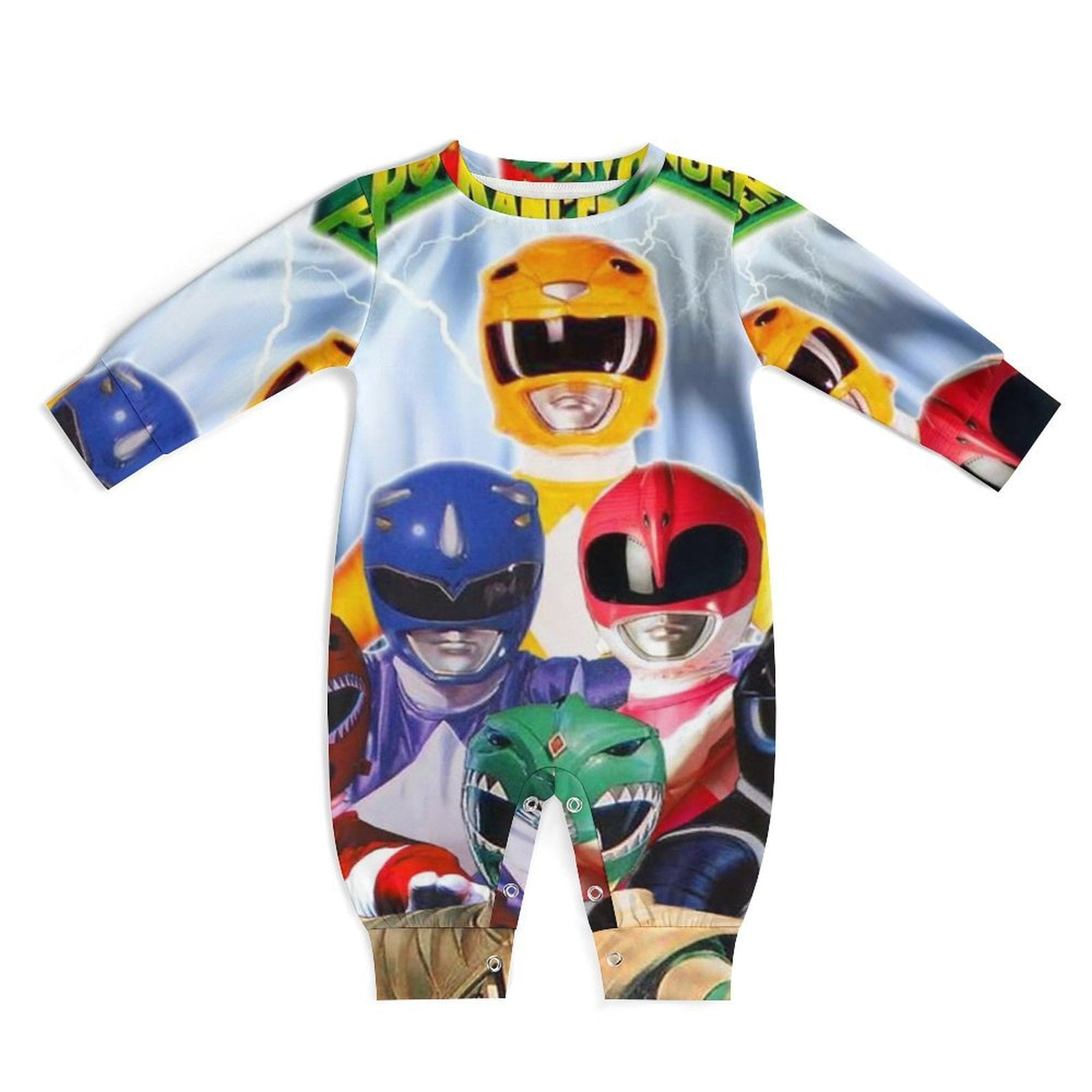 Power Rangers Unisex Baby Boy Girl Rompers Long Sleeve Infant Jumpsuits ...
