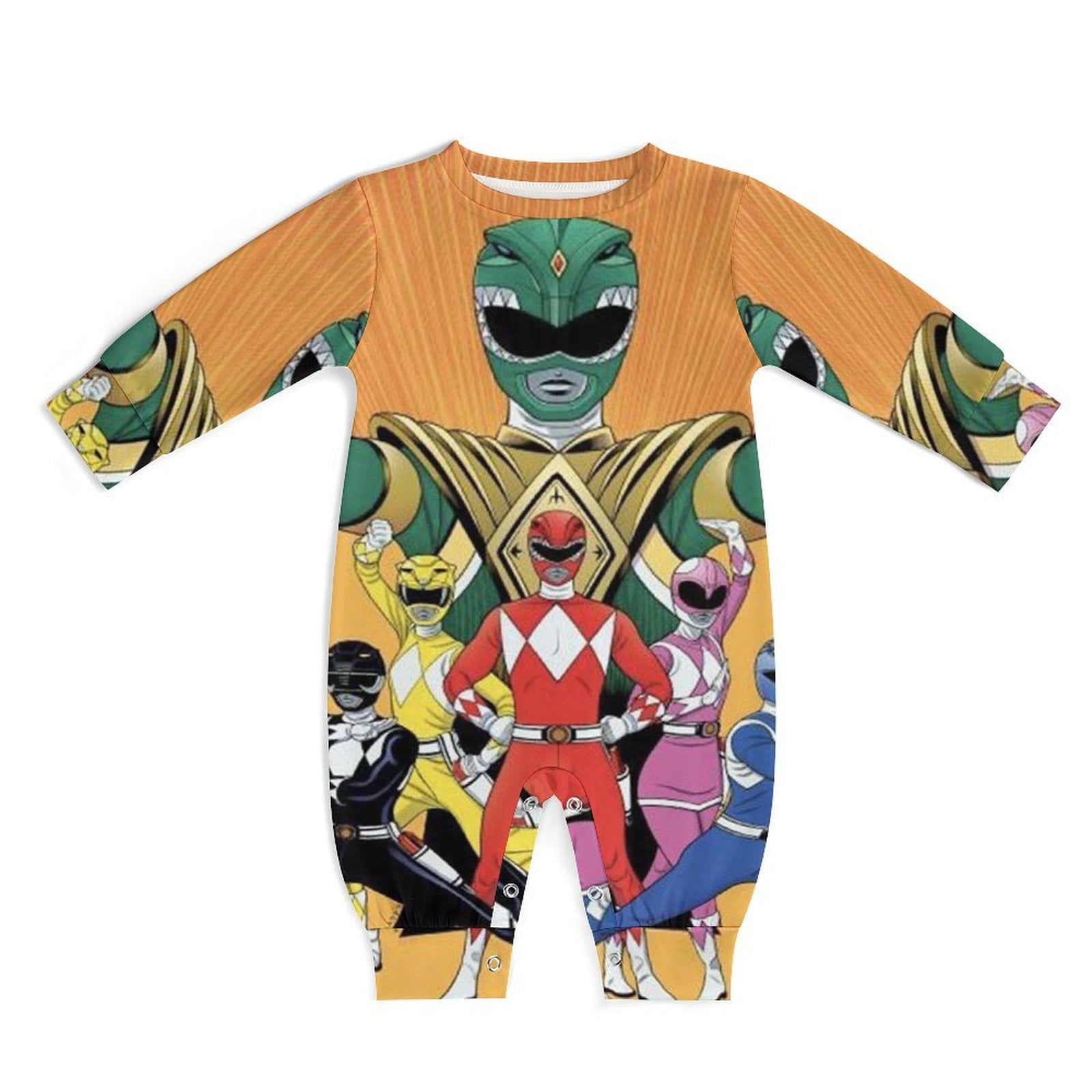 Power Rangers Unisex Baby Boy Girl Rompers Long Sleeve Infant Jumpsuits ...