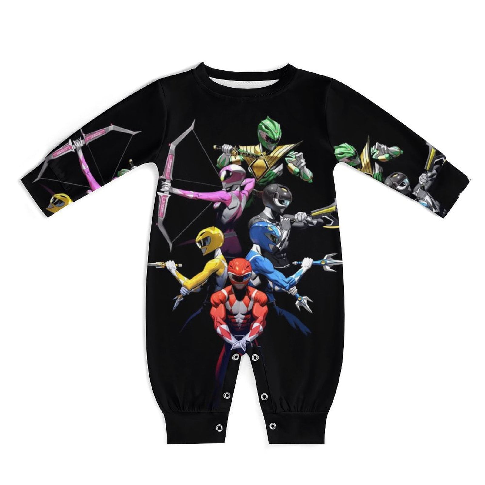 Power Rangers Unisex Baby Boy Girl Rompers Long Sleeve Infant Jumpsuits ...